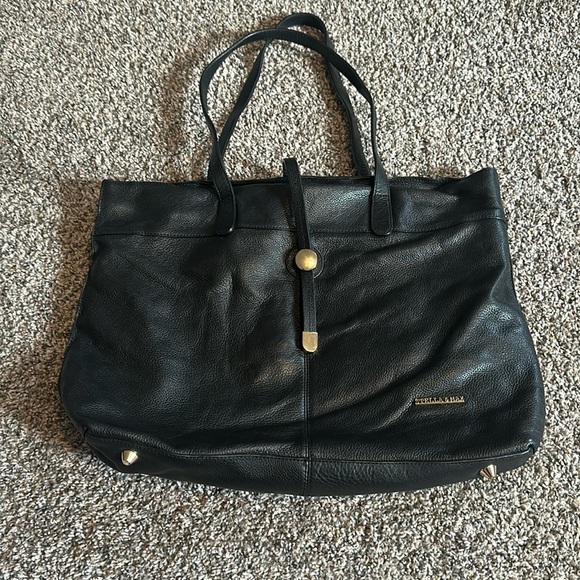 Stella & Max | Bags | Stella Max Black Leather Tote Size In Photos ...